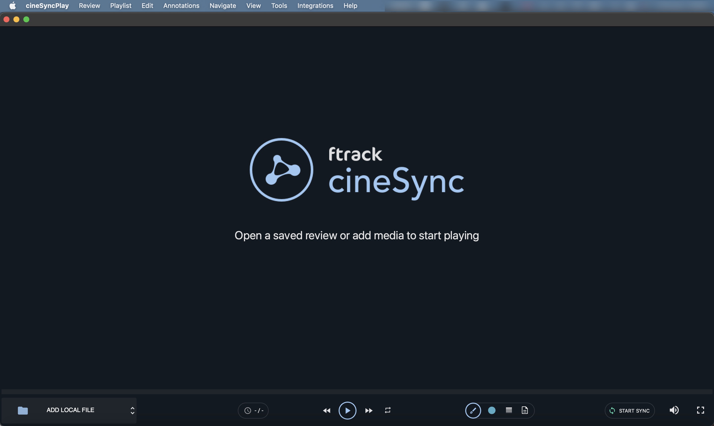 Main Window – cineSync