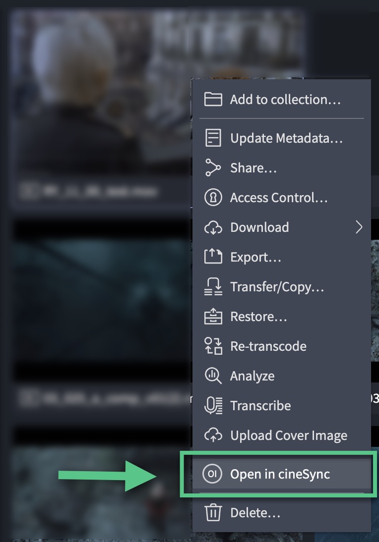 iconik Integration – cineSync
